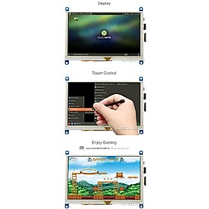 5inch 800x480 Resistive Touch Screen LCD Display Monitor HDMI Interface Supports Raspberry Pi 4 3 2 Model B A+ B+ BB Black Banana Pi Supports Game Console XBOX360 Sony PS4 Nintendo Switch @XYGStudy