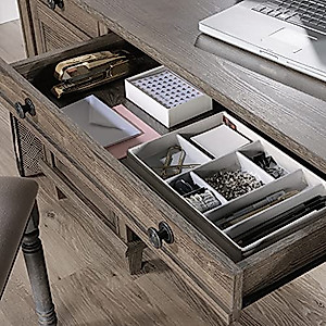 Sauder Hammond Desk, L: 67.56" x W: 29.21" x H: 30.0", Emery Oak Finish