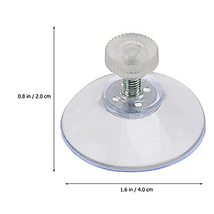 DOITOOL 10pcs Clear PVC Screw Suction Cup Hook Heavy Duty Thickened Sucker Manual Adjusting Sucker with Lock Nut for Bathroom Wall Door Glass Window