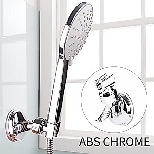 erduoduo Shower Head Holder,Handheld Shower Head Holder with Suction Cup,Adjustable Shower Head Holder for Wall(Silver-1pcs)