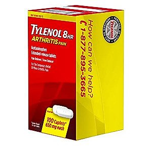 Tylenol 8 Hour Arthritis & Joint Pain Acetaminophen Caplets, 100 Count