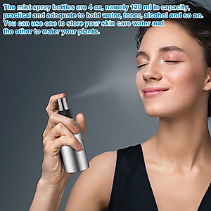 Irenare 24 Pcs Small Spray Bottles Aluminum Fine Mist Spray Bottles Bulk Metal Essential Oil Storage for Perfume Toner Liquid Refillable Pump Vials Atomizer Bottles Containers for Room Travel (4 Oz)