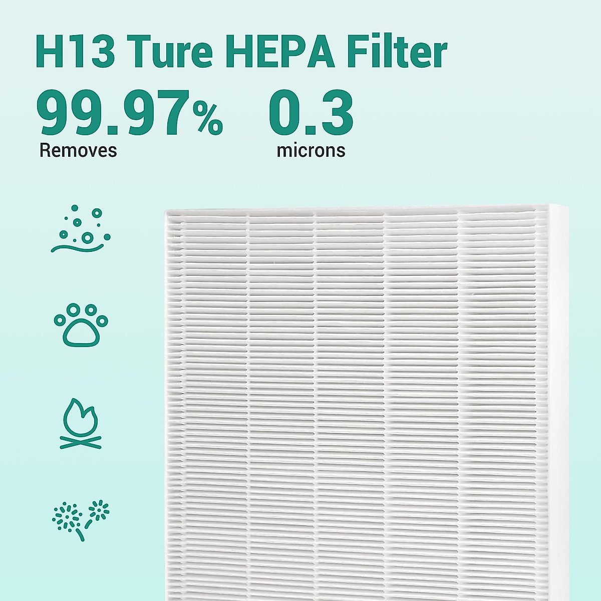 TOMORAL D360 Filter Replacement for Winix Air Purifier D360, Includes 2 True HEPA (H13) Filters and 8 Activated Carbon Pre-filters, Replaces for Winix D3 filter - 1712-0101-02