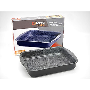 Ceramic Coated Roasting Pan/Lasagna Pan - With Natural Nonstick Coating, Safe For StoveTop and Oven Use / 16.1 x 11.7 x 2.7 inch