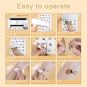 St.patrick’sday Printable Temporary Tattoo Paper for INKJET printer,8.5"X11" 5 Sheets DIY Personalized Waterproof Tattoos Sticker for Skin Custom Cartoon kids tattoos Summer Party Themed Tattoo