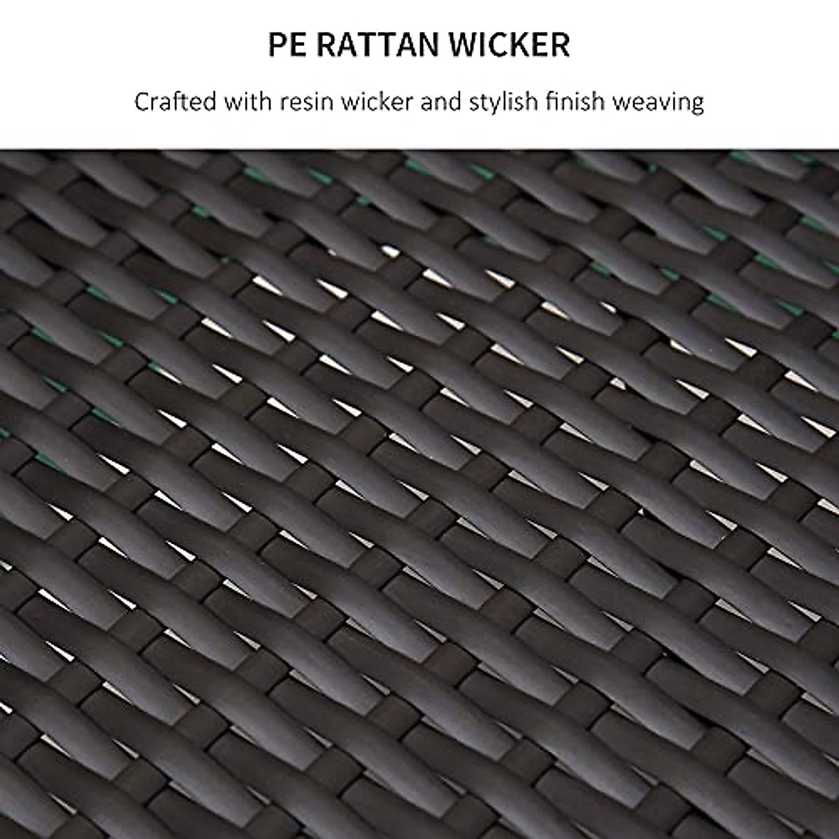 Outsunny 2 PCS Rattan Wicker Dining Chairs with Cushions and Anti-Slip Foot, Patio Stackable Chairs Set for Backyard, Garden, Lawn, Dark Coffee