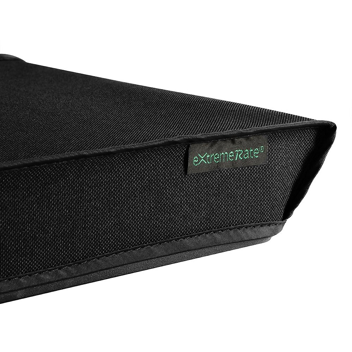 eXtremeRate Black Horizontal Dust Cover for PS4 Console, Soft Neat Lining Dust Guard, Anti Scratch Waterproof Cover Protector Sleeve