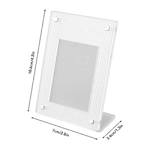 Shanrya Desktop Picture Frame, Picture Frame Stable Placement Personalized Clear Acrylic Simple Cleaning for Home (Transparent (Wave Pattern))