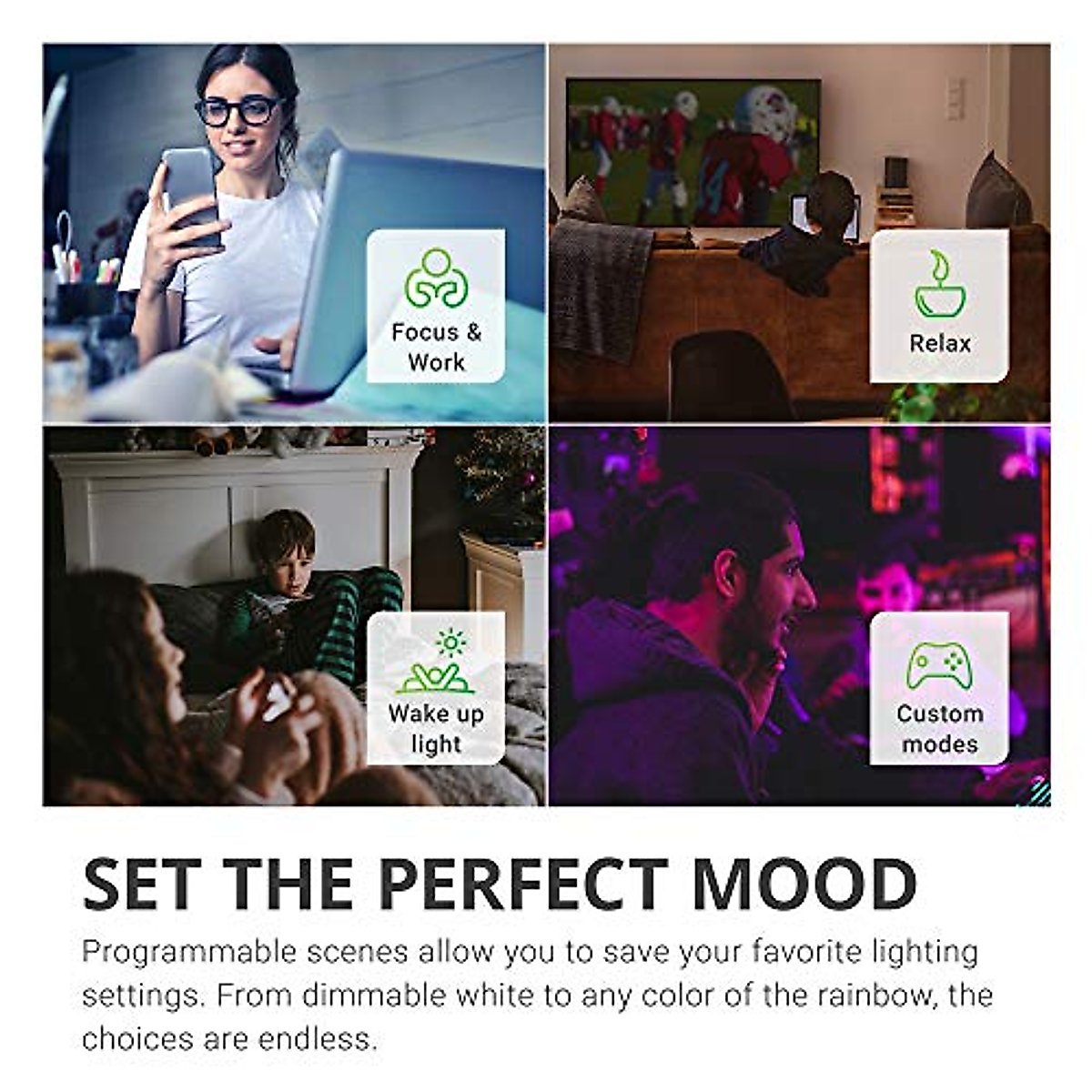 Sunco Lighting BR30 Alexa Smart Flood Light Bulbs Color Changing LED Recessed WiFi Bulb, 8W, RGBCW, Dimmable, 650 LM, Compatible with Alexa & Google Assistant, E26 Base, No Hub Required 4 Pack
