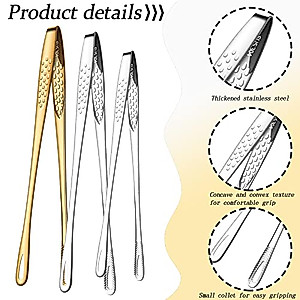 3Pcs BBQ Tongs Stainless Steel Grill Tongs Korean Barbecue Tongs SUS304 Frying Shovel Stainless Still Portable Kitchenware Grill Tongs for Home Outdoor ( 11 Inches, 9.4Inches )