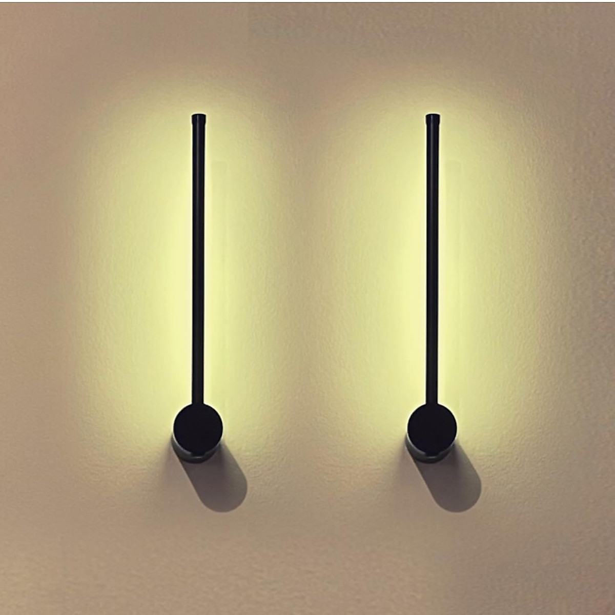 Bulbly Modern Cordless Wall Sconce Set of Two | Modern Dimmable LED Black Wall Lamps for Living Room & Bedroom Decor | USB Rechargeable Wall Light