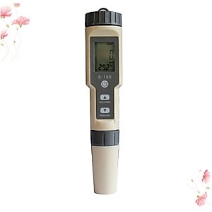 COSMEVIVI Water Salimeter Salt Water Gravimeter Automatic Hydrometer Water Quality Tester Hydrometers Tds Water Quality Testing Pen Salt Meter Temperature Tester Light Grey