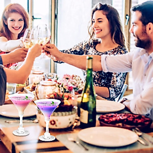 Funsmore 100 Pcs Disposable Cocktail Glasses, Plastic Martini Glasses Unbreakable Tall Cocktail Glasses Appetizer Dessert Cups Drinkware for Home Weddings Parties