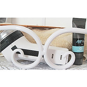 Happiness Decoration Bathroom Iron Black Wall Mounted Shelf Iron Rustic Wall Shelf Organize (White), 12.2 x 5.9 x 11.4 inches