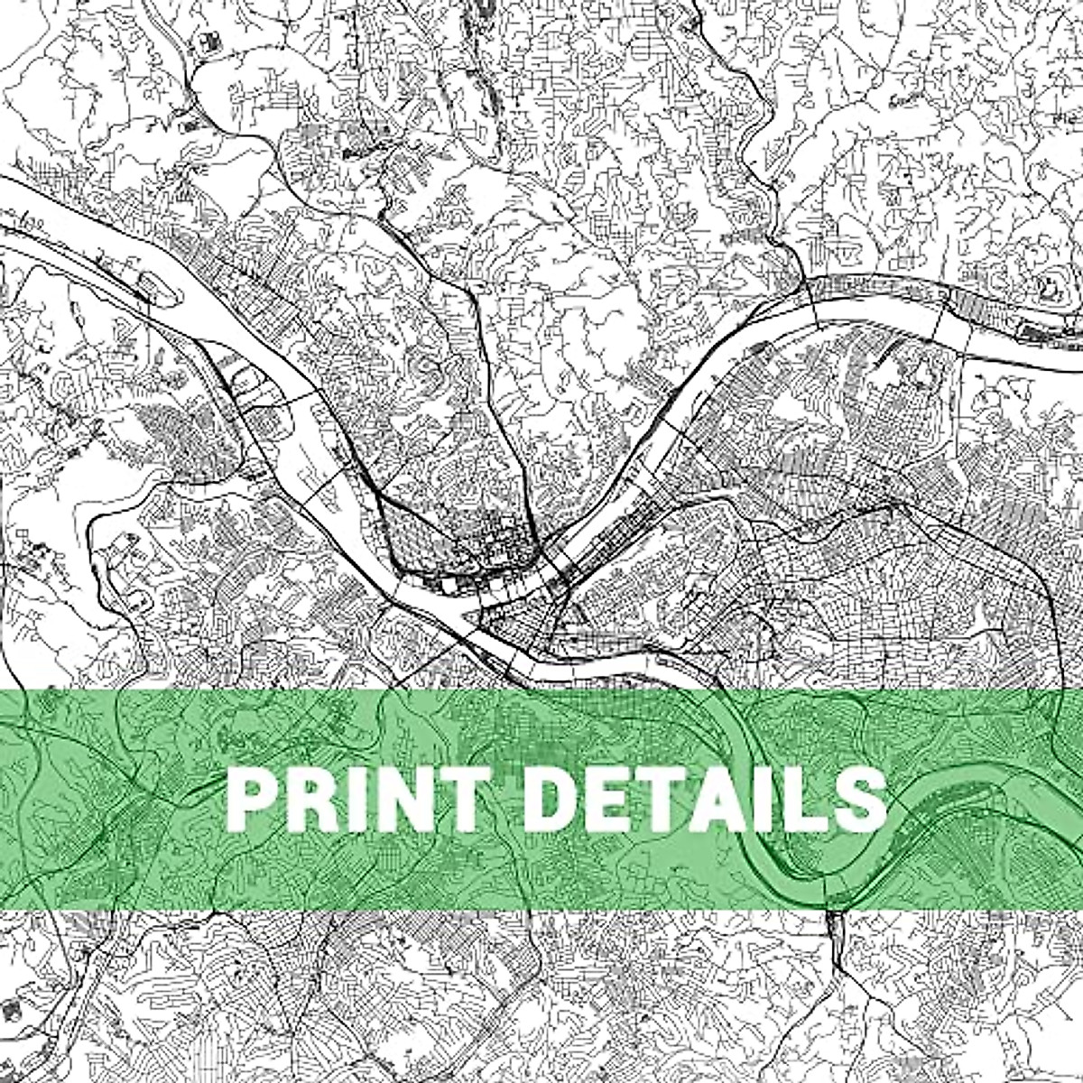 Dear Mapper Pittsburgh United States View Abstract Road Modern Map Art Minimalist Painting Black and White Canvas Line Art Print Poster Art Line Paintings Home Decor (Set of 3 Unframed) (16x24inch)