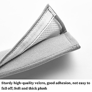 BESULEN Auto Seat Belt Cover, 2 Pack Car Safety Seatbelt Shoulder Pad for More Comfortable Driving, Universal Soft Harness Pad for Backpack Handbag Camera Straps, Compatible with All Cars (Gray)