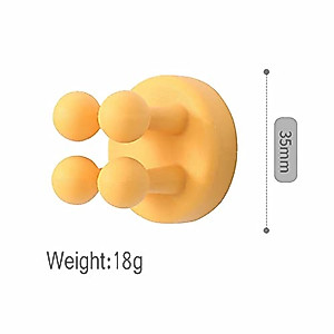 6Pcs Razor Holder for Shower Wall Silicone Stick Hooks for Hanging ,Waterproof Damage Free Hanging Hooks for Kitchen Bathroom Office,Pink Yellow Green