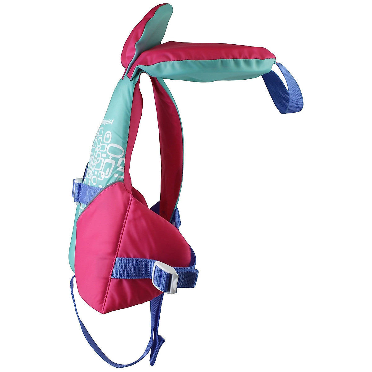 Stohlquist Infant Life Jacket - Coast Guard Approved PFD Life Vest for Small Children, Support Collar, Grab Handle, Fully Adjustable with Quick Release Buckle | 10-30 lb, Aqua/Pink (QF1394121)