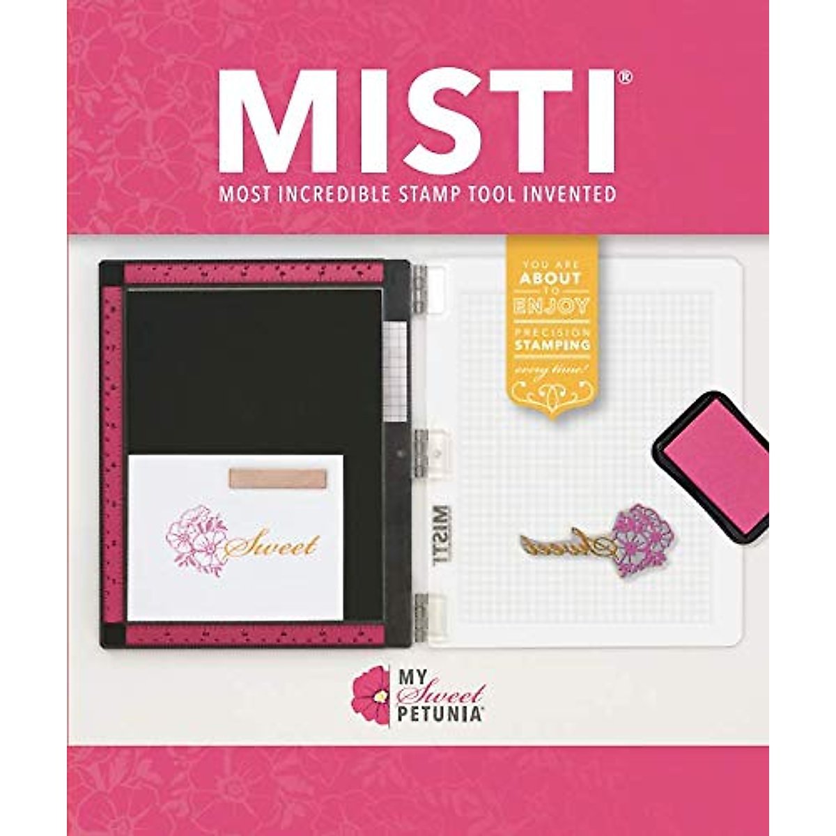 Misti Stamp Tool Original Size Stamp Positioner (2020 Version); Includes Bar Magnet and Foam Pad; The Most Incredible Stamp Tool Invented