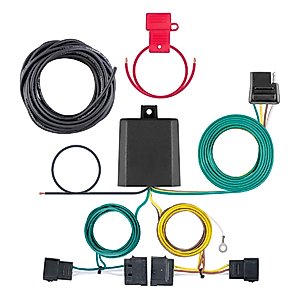 CURT 56329 Vehicle-Side Custom 4-Pin Trailer Wiring Harness, Fits Select Ford Edge, Escape, Freestar, Lincoln MKX, Mazda Tribute , Black