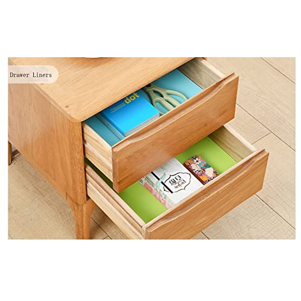 Shelf Liner, Drawer Liners for Kitchen,Non Adhesive Water Resistant, Strong Grip,Easy Clean and Trim, Smooth Surface Liners for Kitchen Cabinets, Shelves, Pantry (Blue, 11.8 inches x 59 inches)