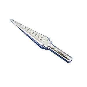 TEMO M35 Cobalt Double Flute Step Drill, 13 Size From 1/8 Inch To 1/2 Inch, 1/4 Inch Shank