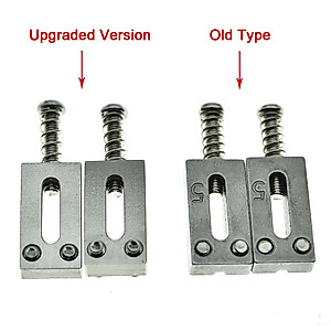 Dopro Upgraded Version Solid Stainless Steel Guitar Bridge Saddles 10.5mm for Stratocaster or Telecaster