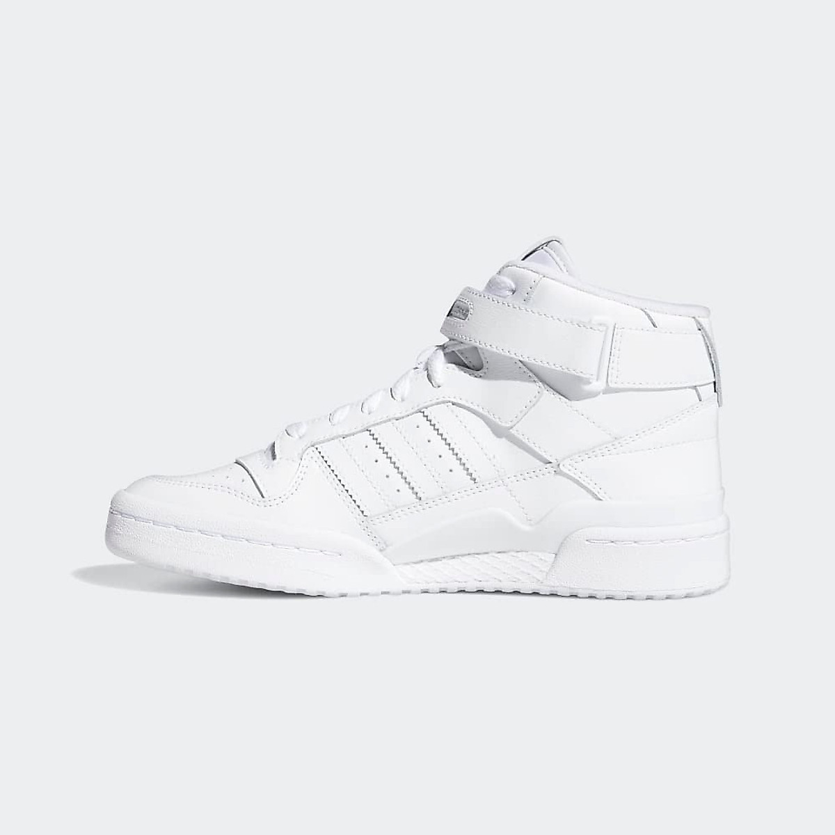 adidas Originals Women's Forum Mid Sneaker, White/White/White, 9
