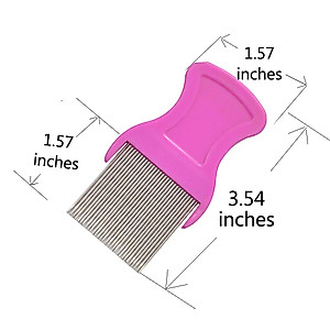 zYoung 4 Pcs Head Hair Comb Including 2 Pieces Hair Comb Double Sided 2 Pieces Removal Dandruff Comb with Metal Teeth