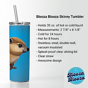 Hyrax Dassie Africa Animal Skinny Tumbler 20oz with Straw Insulated Water Bottle Gift