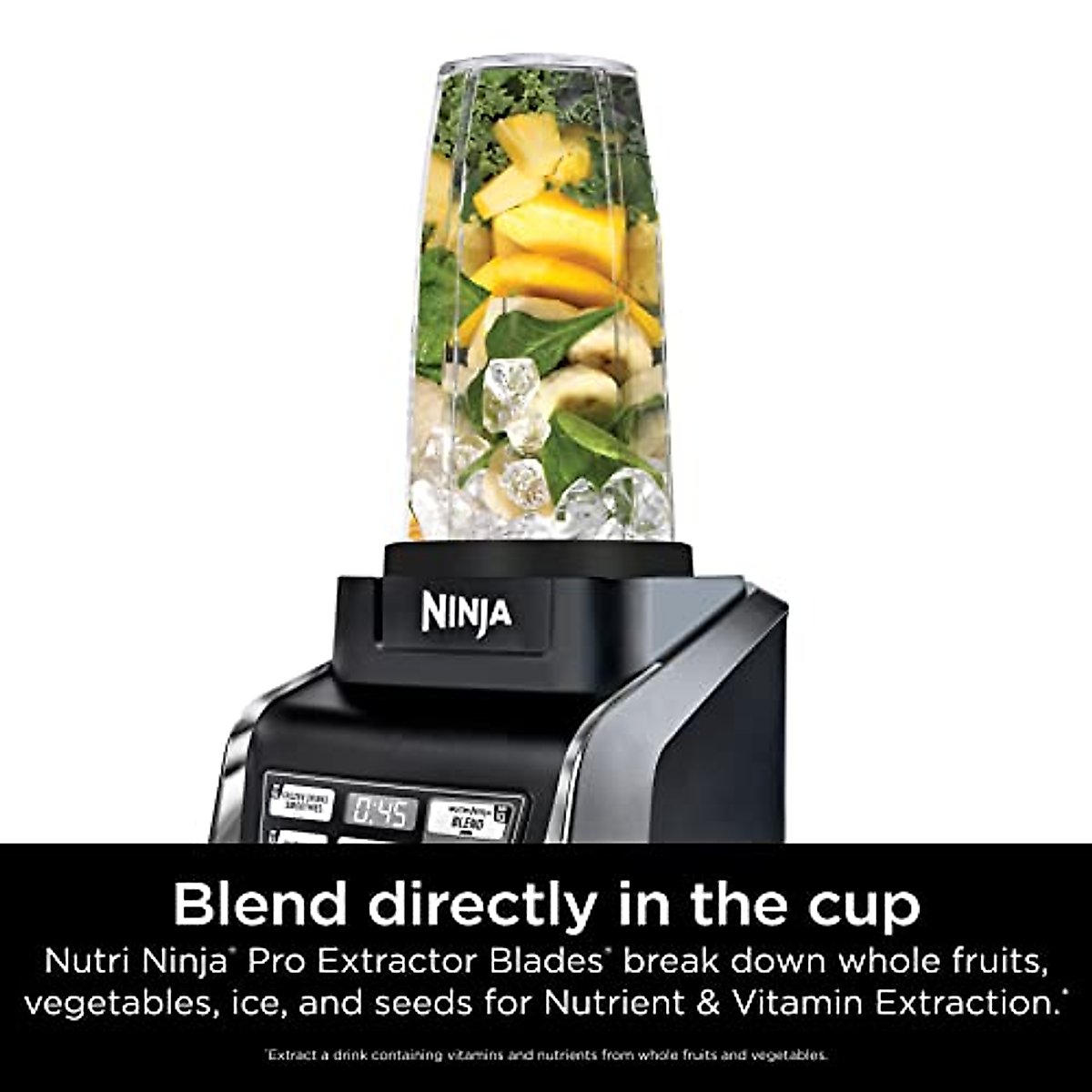 Nutri Ninja BL642 Personal and Countertop Blender with 1200-Watt Auto-iQ Base, 72-Ounce Pitcher, and 18, 24, and 32-Ounce Cups with Spout Lids