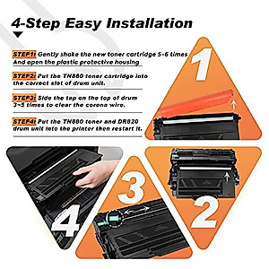 v4ink 1-Pack Super High Yield Compatible Toner Cartridge Replacement for Brother TN880 TN-880 to use with HLL6200DW HLL6200DWT MFCL6700DW HLL6250DW HLL6300DW HLL6400DW MFCL6750DW L6800DW L6900DW