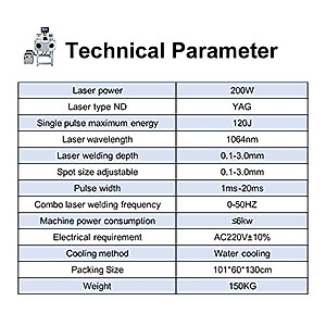 200W Jewelery Laser Welding Machine YAG Spot Welder