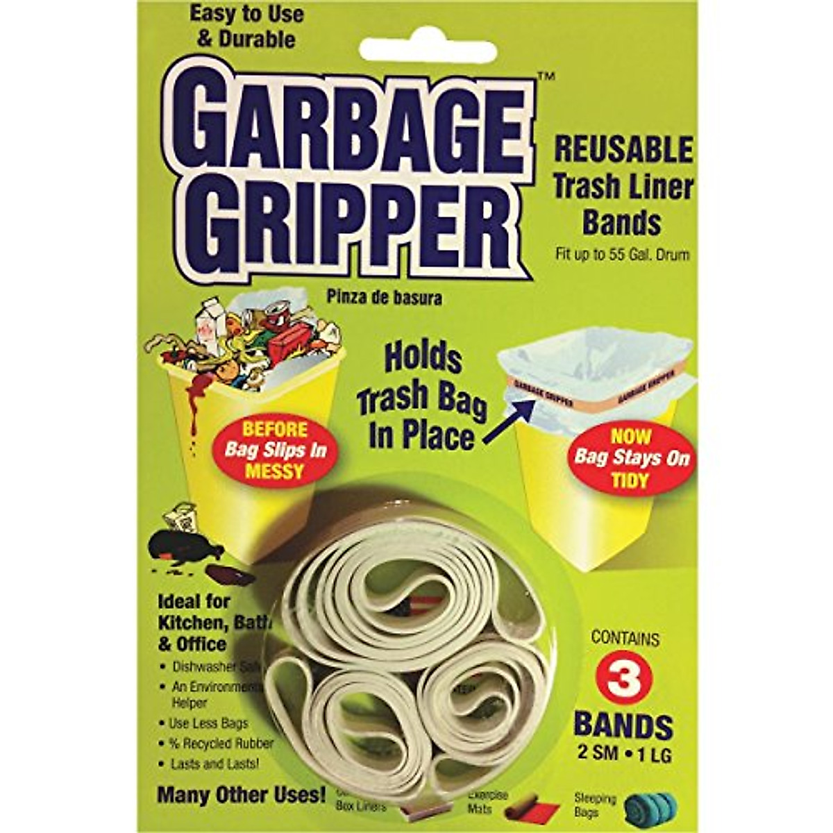 3pk Garbage Gripper Band