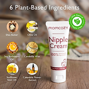 Momcozy Contact Nipple Shields, Include Carry Case (24mm) & Momcozy 100% Natural Nipple Cream