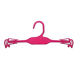 Clothes Hanger, 10Pcs Plastic Socks,Clothes Bra Underwear Hanger Wardrobe Closet Drying Rack Organizer - Rose Red