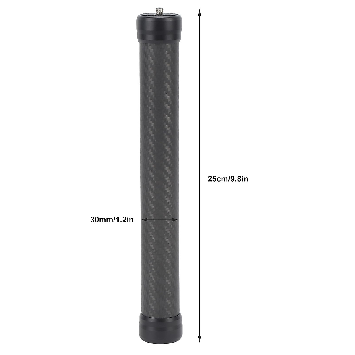 Tripod Extension, 9.8in Camera Mount Extender Rod with 1/4 in 3/8in Screw, Carbon Fiber Tripod Center Column Extension for RONINSC for G6MGAX G5 SPG for AIRCROSSX Camera