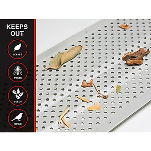 Waterlock 6" Gutter Guards Leaf Protection, Domestic Aluminum Gutter Covers 6 Inch (28 Feet, High-Gloss White)