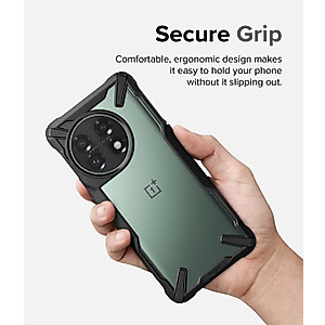 Ringke Fusion-X [Anti-Scratch Dual Coating] Compatible with OnePlus 11 5G Case, Augmented Bumper Clear Hard Back Shockproof Advanced Protective Cover Designed for OnePlus 11 Case - Black
