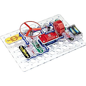Snap Circuits Jr. SC-100 Electronics Exploration Kit, Over 100 Projects, Full Color Project Manual, 28 Parts, STEM Educational Toy for Kids 8 +