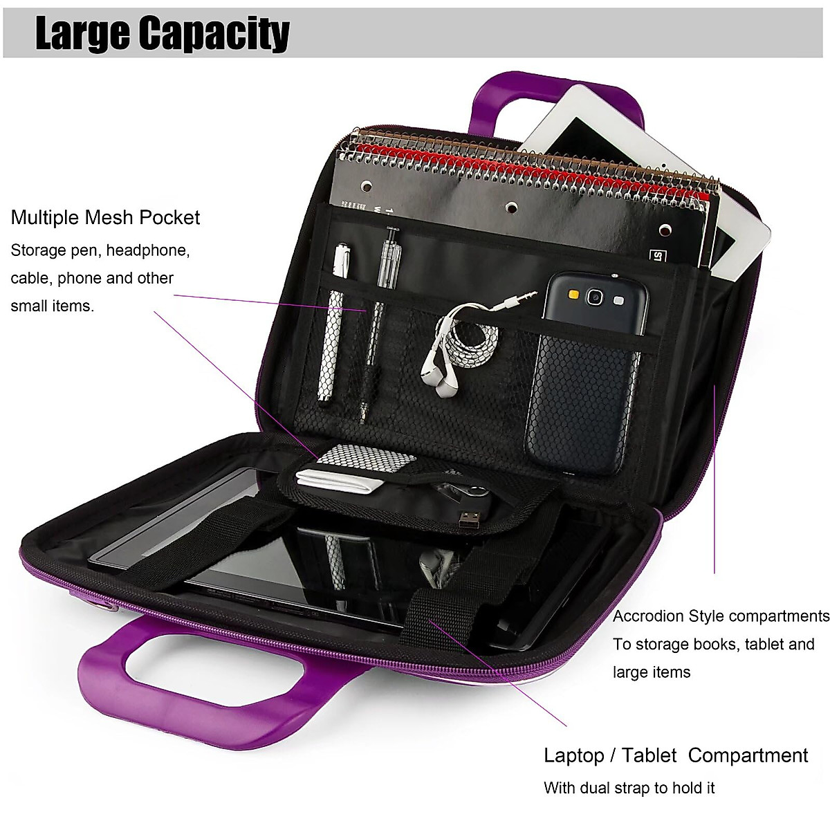 11.6 to 13.3 in Laptop Bag for Lenovo Yoga 6, Yoga Book 9i, Yoga Pad Pro, Yoga Tab 13, Tab P11 Pro, Tab P12, Tab P12 Pro
