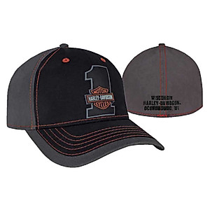 Harley-Davidson Men's #1 Bar & Shield Colorblocked Baseball Cap Black
