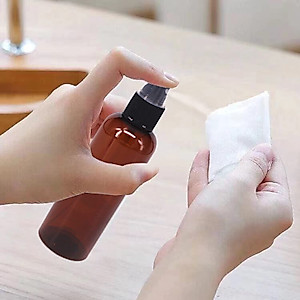 BPFY 24 Pack 2oz Amber Plastic Spray Bottles For Essential Oils, Perfumes, Cosmetics, Alcohol, Fine Mist Spray Bottle, Mini Travel Bottle, Small Refillable Liquid Containers