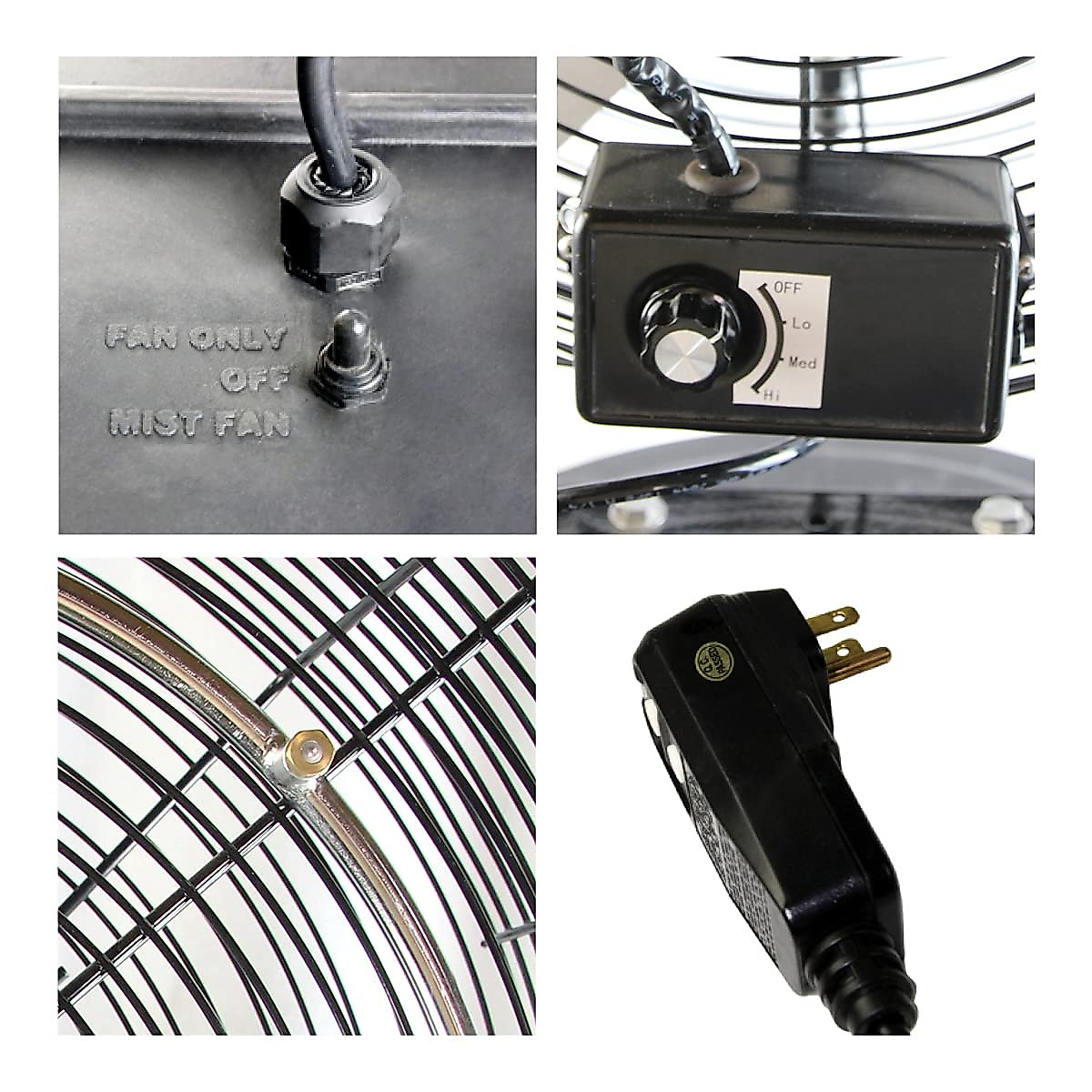 Maxx Air Premium Misting Fan w/Standalone Tank, Swamp Cooler for Commercial, Residential, Athletic Use (Mid Pressure 18")