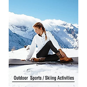 NORMOV Winter Warm Fleece Lined Leggings Women,Thick Thermal Velvet Tights (Black-XS/S)