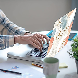 Newplenty Laptop Skin Sticker,13.3 14 15 15.4 15.6 inch Laptop Skins,Universal Vinyl Decal,Dustproof Scratch Resistant Reusable Cover Protector with Free 2 Wrist Pads (Flower 3)