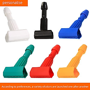 Commercial Mop Clamps-Quick Change Head Mop Handle -Heavy Duty Mop Head Replacement Holder Change Mop Handle -Commercial Gripper Mop Wet Mop Handle (KL-ZJ-RED)