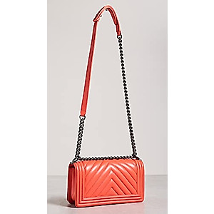 CHANEL Women's Pre-Loved Ornge Lamb Chevron Bag, Orange, One Size