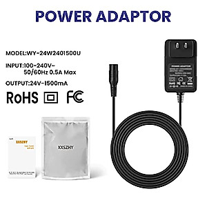 XXSZHY 24V Scooter Battery Charger for Razor E100 E200 E200S E175 E300 E300S E125 E150 E500 PR200 E225S E325S MX350 MX400 Charger Power Supply Cord- 3-Prong Inline Female Battery Power Cord