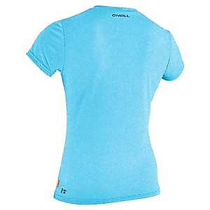 O'NEILL Women's Hybrid UPF 50+ Short Sleeve Sun Shirt, Turquoise, M